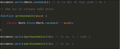 Tìm hiểu về đối tượng Math trong Javascript VinaScript