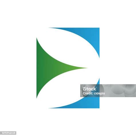 녹색과 파란색 대문자 E 아이콘 0명에 대한 스톡 벡터 아트 및 기타 이미지 0명 개념 곡선 Istock