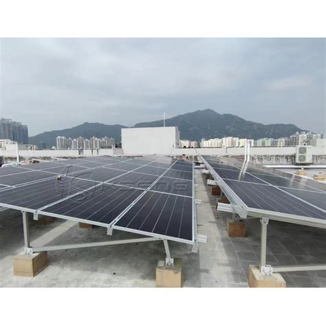 Kseng Flat Roof Solar Mount With Cement Foundation From China
