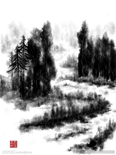水墨画设计图 绘画书法 文化艺术 设计图库 昵图网