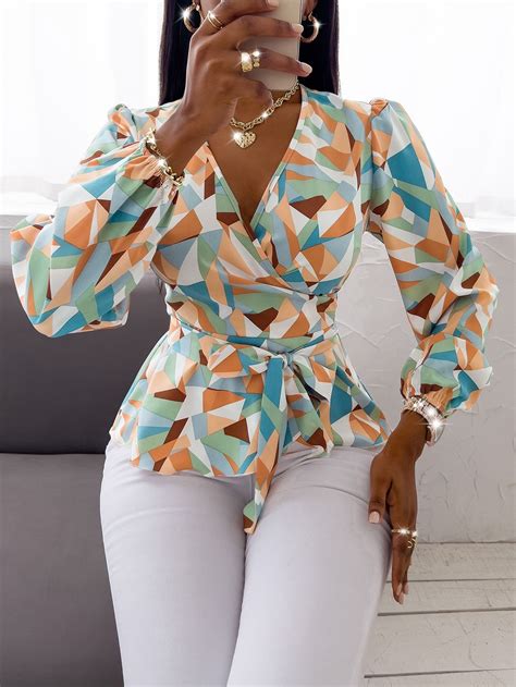 SHEIN USA Stylish Work Attire Womens Tops Dressy Womens Fashion