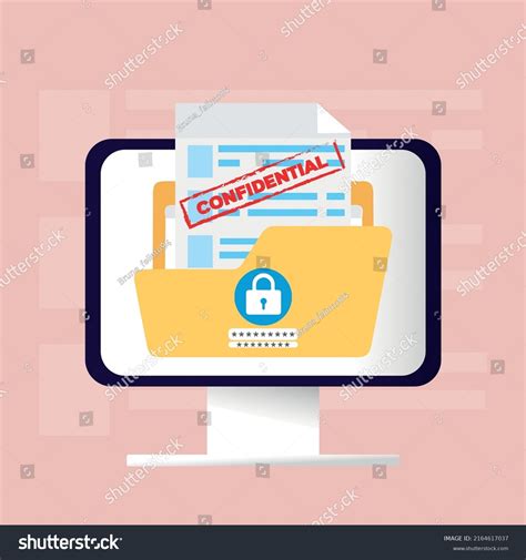 Secure Confidential Files Folder Paper Documents Stock Vector Royalty Free 2164617037