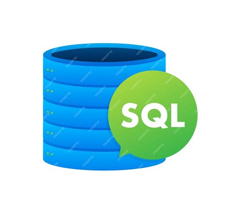 premium vector sql structured query language icon label internet