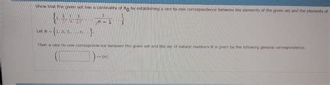Solved Show That The Given Set Has A Cardinality Of ℵ0 By