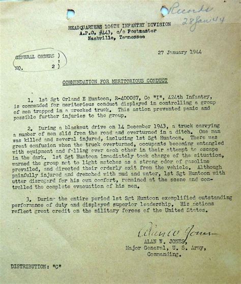 Commendation For Meritorious Conduct MEDALS DECORATIONS U S Militaria Forum