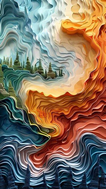 Premium Photo Flowing Patterns Crafted With Movement