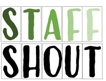 Staff Shout Out Board By Everyday Teacher Essentials Tpt