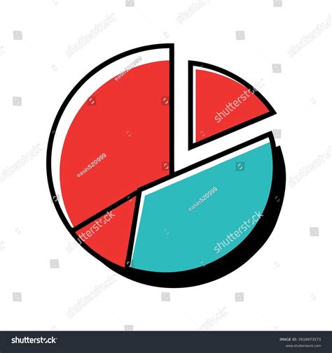 Colorful Pie Chart Showing Data Distribution Stock Vector Royalty Free