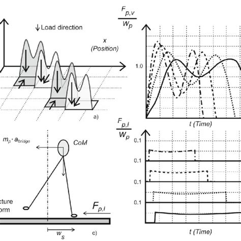 A Lateral And Vertical Loading Introduced By A Pedestrian B Amplitude Download Scientific