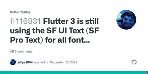 Flutter 3 Is Still Using The Sf Ui Text Sf Pro Text For All Font Sizes · Issue 116831