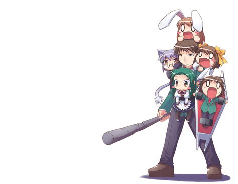 Animal Ears Asahina Mikuru Bunny Ears Bunnygirl Catgirl Chibi Fang