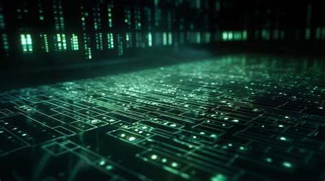 Premium AI Image Code Flowing Matrix Style Soft Green Font Realistic Al Generated