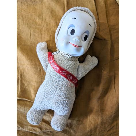 1962 Casper The Friendly Ghost Talking Doll Pull String Stuffed Toy