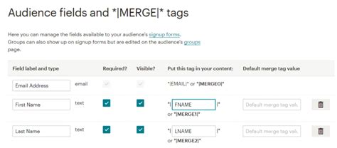 Mailchimp Merge Tags Learn How To Merge Tags In Mailchimp