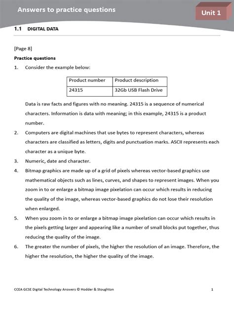 Ccea Gcse Digital Technology Unit 1 Answers Pdf Computer File Operating System