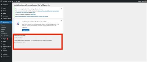 How To Fix The Package Could Not Be Installed The Theme Is Missing The Stylecss Stylesheet