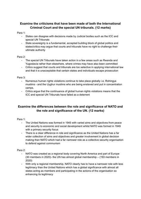 Globalisation Politics Notes Politics A Level A Levels Edexcel