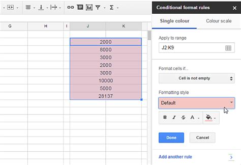 How To Add Conditional Formatting In Google Sheets