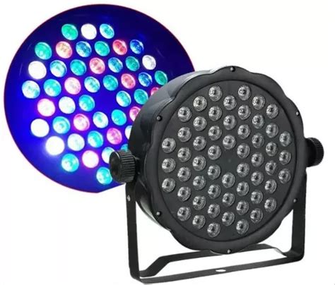 Refletor Par 64 Slim 54 Leds 3w Rgbw Dmx Strobo Forte Festa Frete grátis