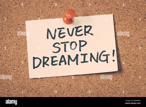 never stop dreaming Stock Photo - Alamy