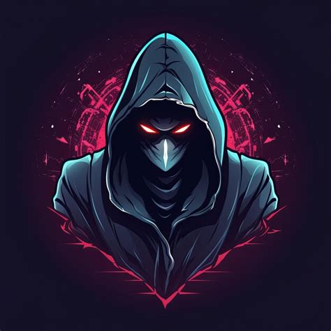 Premium Photo Hooded Hacker Logo Mascot
