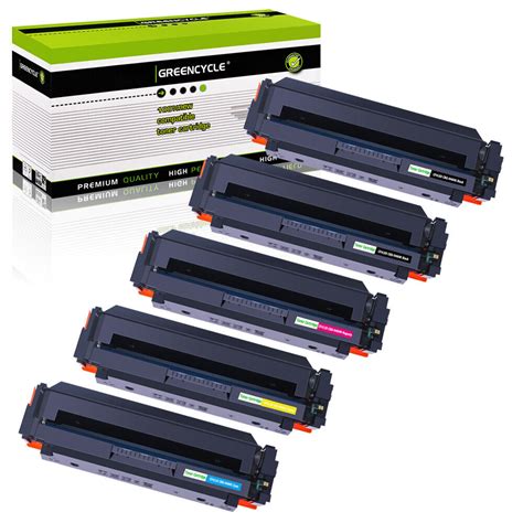 Used 5pk Cf410x Toner Set Fits For Hp Color Laserjet M452 M452nw M377dw