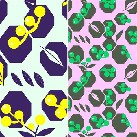 Un Conjunto De Flores Moradas Y Verdes Con Hojas Amarillas Y Flores