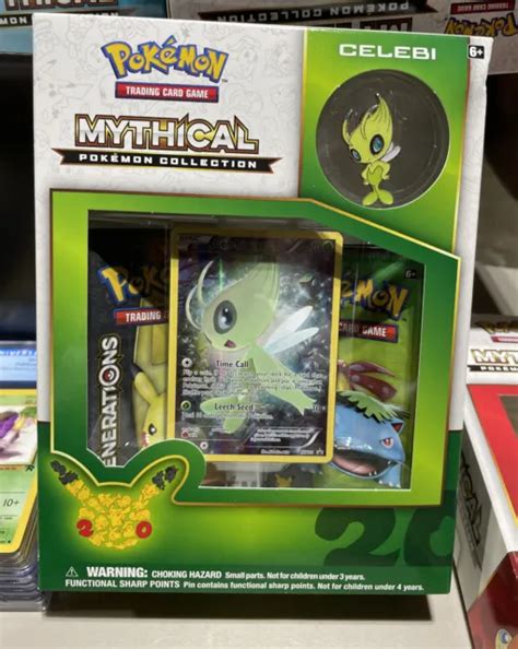 20th Anniversary Generations Pokemon Celebi Mythical Collection Box Pin
