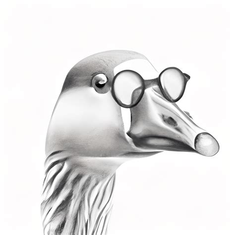 Curious Goose In Pink Glasses · Creative Fabrica