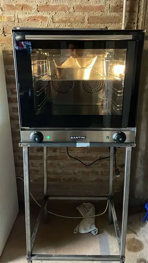 Horno Convector Eléctrico Santini Mc600 4 Bandejas Pastelero Plata