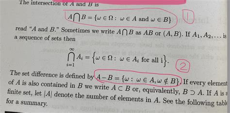 in all of statistics why is set difference 2 defined without