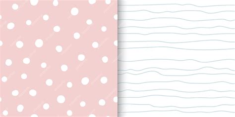 Premium Vector Colors Abstract Art Set Seamless Pattern Dots Lines