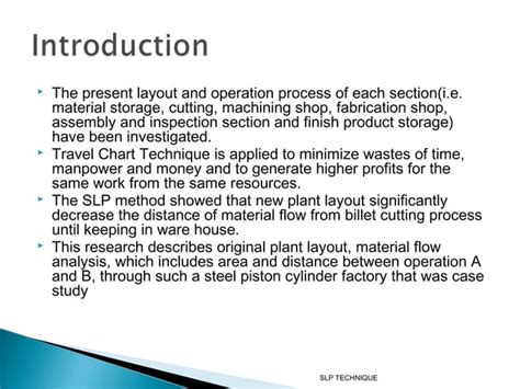 Systematic Layout Planning Case Study PPT