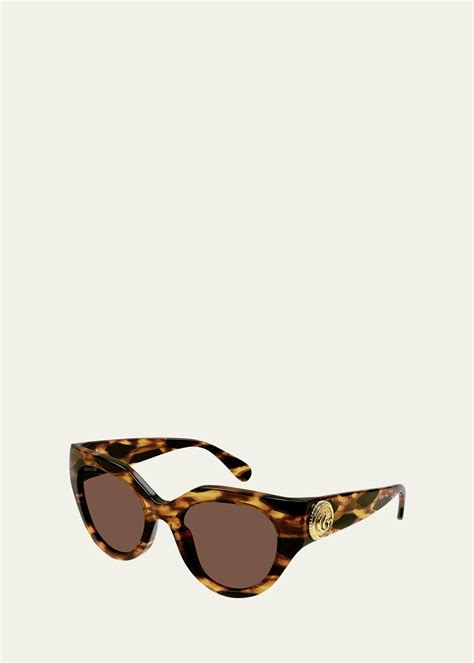 Gucci Gg Emblem Acetate Cat Eye Sunglasses Bergdorf Goodman