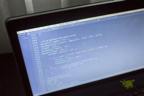 Web Designer Css3lesssass Code Close Up Stock Image Image Of Coding