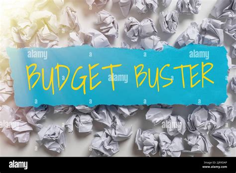 Conceptual Display Budget Buster Business Overview Carefree Spending