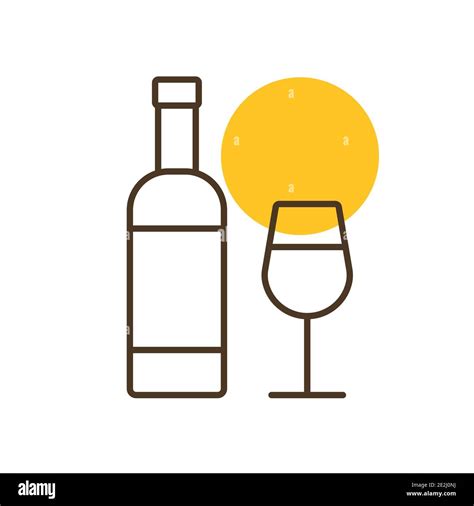 Wine Bottle And Glasses Vector Icon Barbecue And Bbq Grill Sign Graph