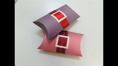 عمل علبة هدايا بالورق الملون Make A Paper T Box اعمال يدوية Youtube