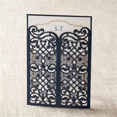 Laser Cut Wedding Invitations Brisbane Wedding Amazing Black Floral
