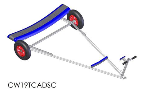 West Mersea 190 Mirror Trolley Single Cradle Mersea Trailers