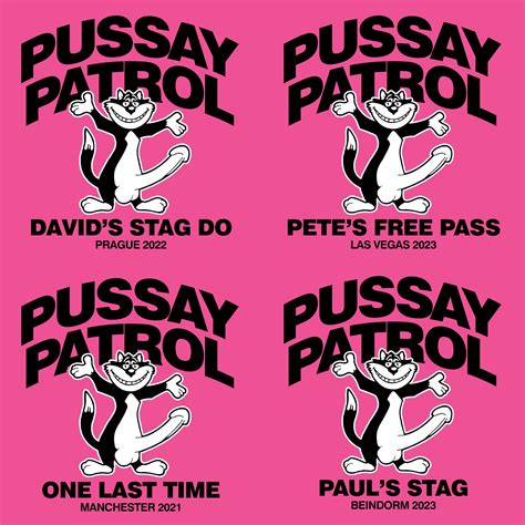 Personalised Stag Do T Shirt Pussay Patrol Tee Sold By Cristi Haughty