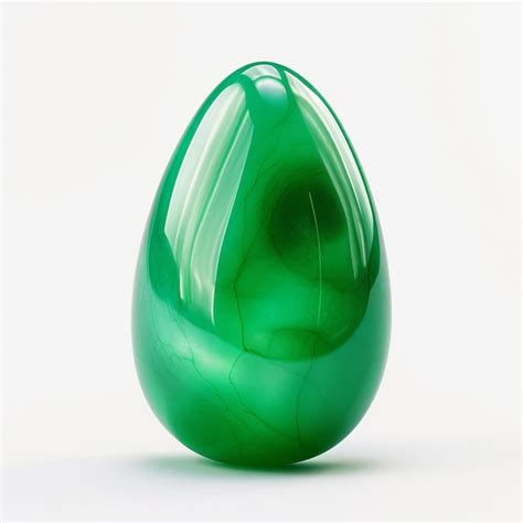Premium Ai Image Jade Stone Gem Isolated On White Background
