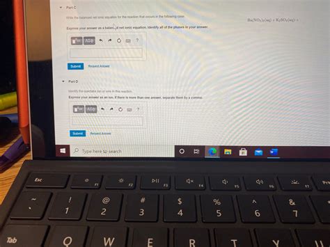 Answered Part C Write The Balanced Net Ionic… Bartleby