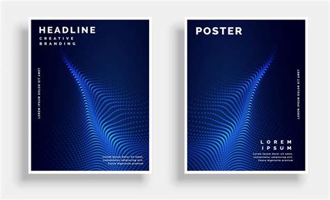 Technology Particle Dots Design Poster Template 13477723 Vector Art At