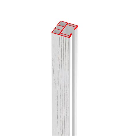 Binario Di Scorrimento Per Porta A Soffietto In PVC Pino Bianco 180 Cm
