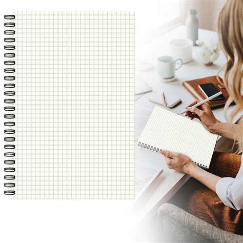 Xeede Graph Paper Notebook Grid Spiral Notebook College Quad Ruled