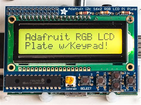 Adafruit Rgb Positive 16x2 Lcdkeypad Kit For Raspberry Pi Id 1109