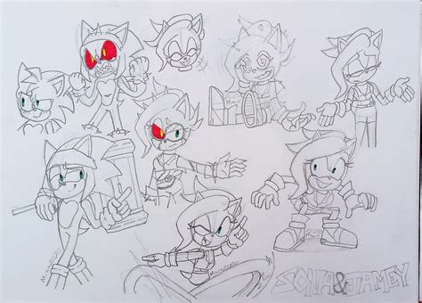 Finished Some Doodles I Made For My Genderswap Sonic Au R