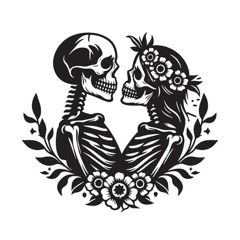 Premium Vector Skeleton Lover Svg