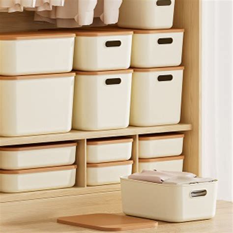Xianxian Stackable Storage Boxes Storage With Lids Plastic Storage
